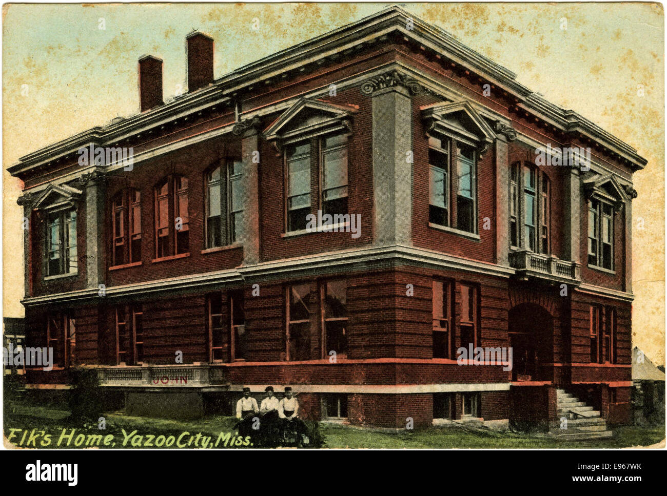 Postcard photograph of the Elk’s Home in Yazoo City, Mississippi ...
