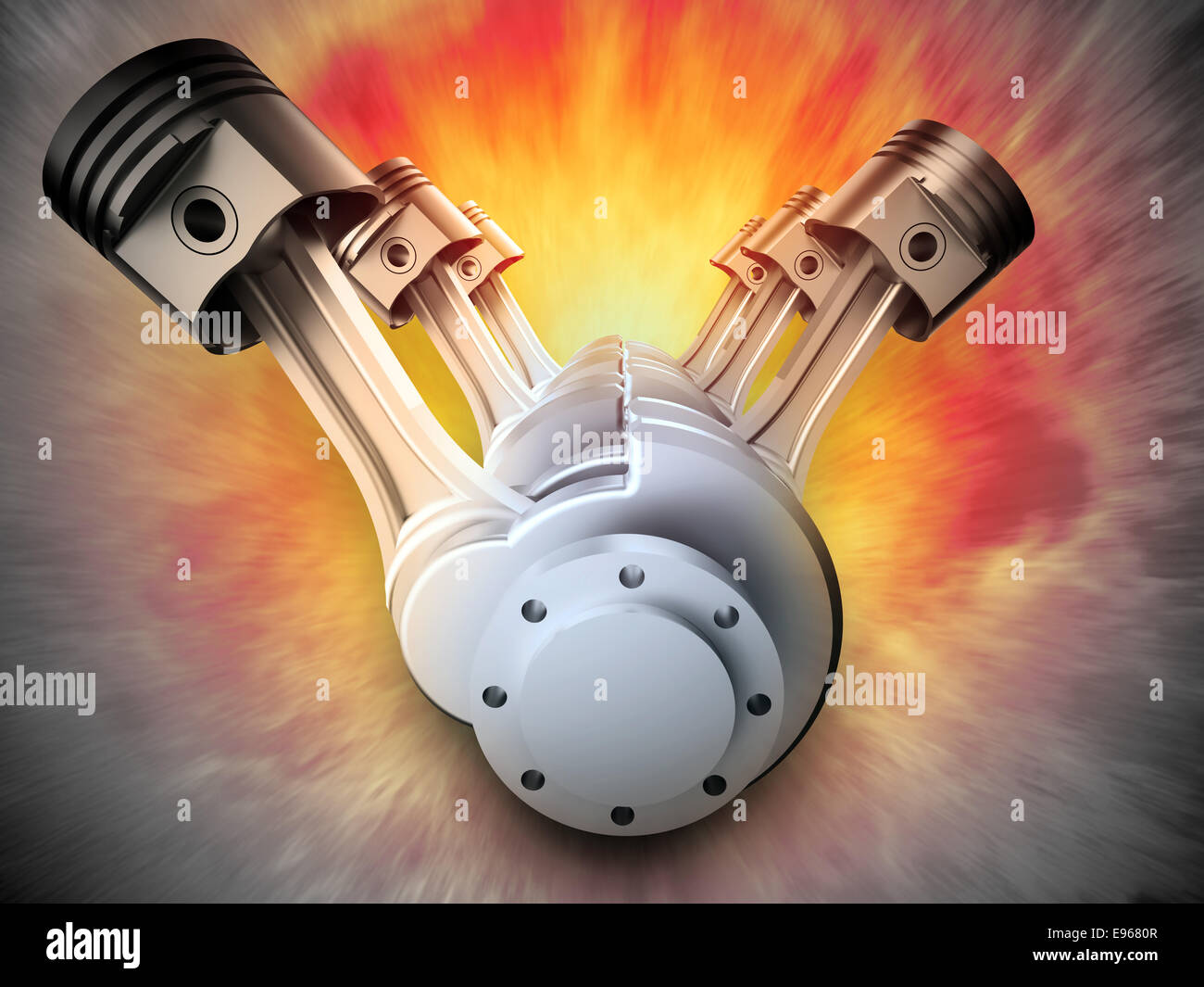 3D V8 engine background illustration Stock Photo - Alamy