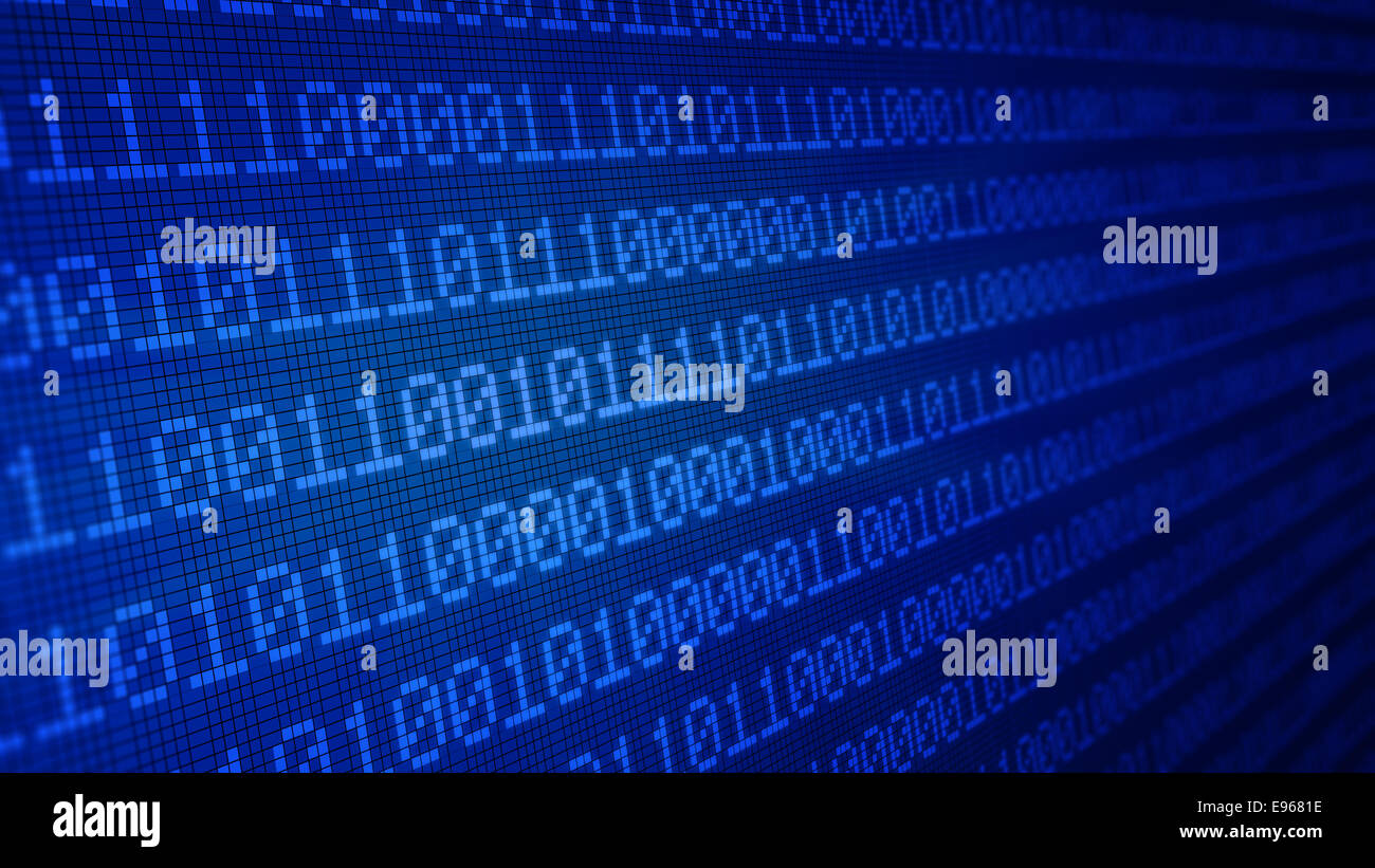 3D Binary code - big data and programing concept Stock Photo - Alamy