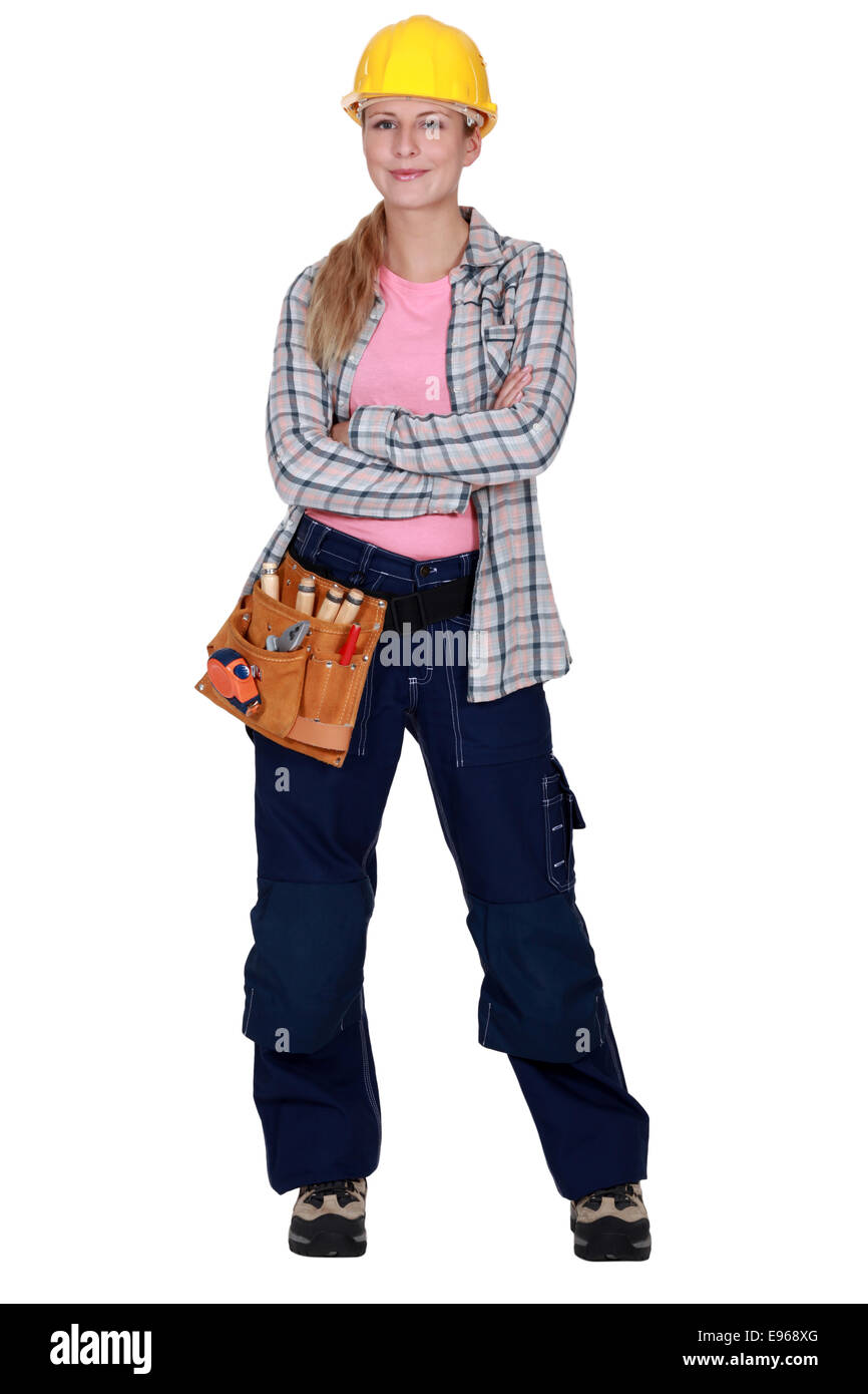 Female workman Cut Out Stock Images & Pictures - Alamy