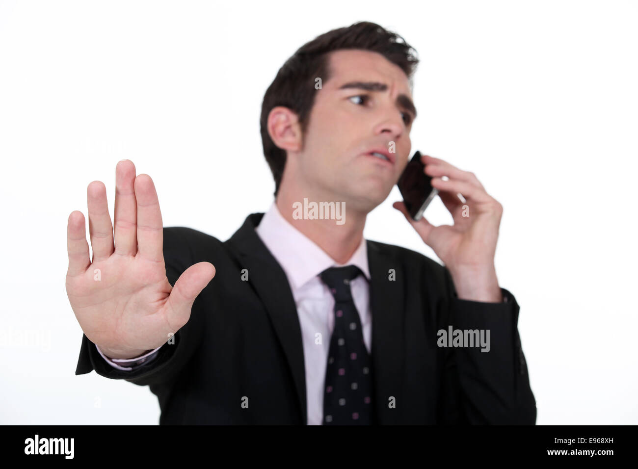businessman receiving important call Stock Photo - Alamy