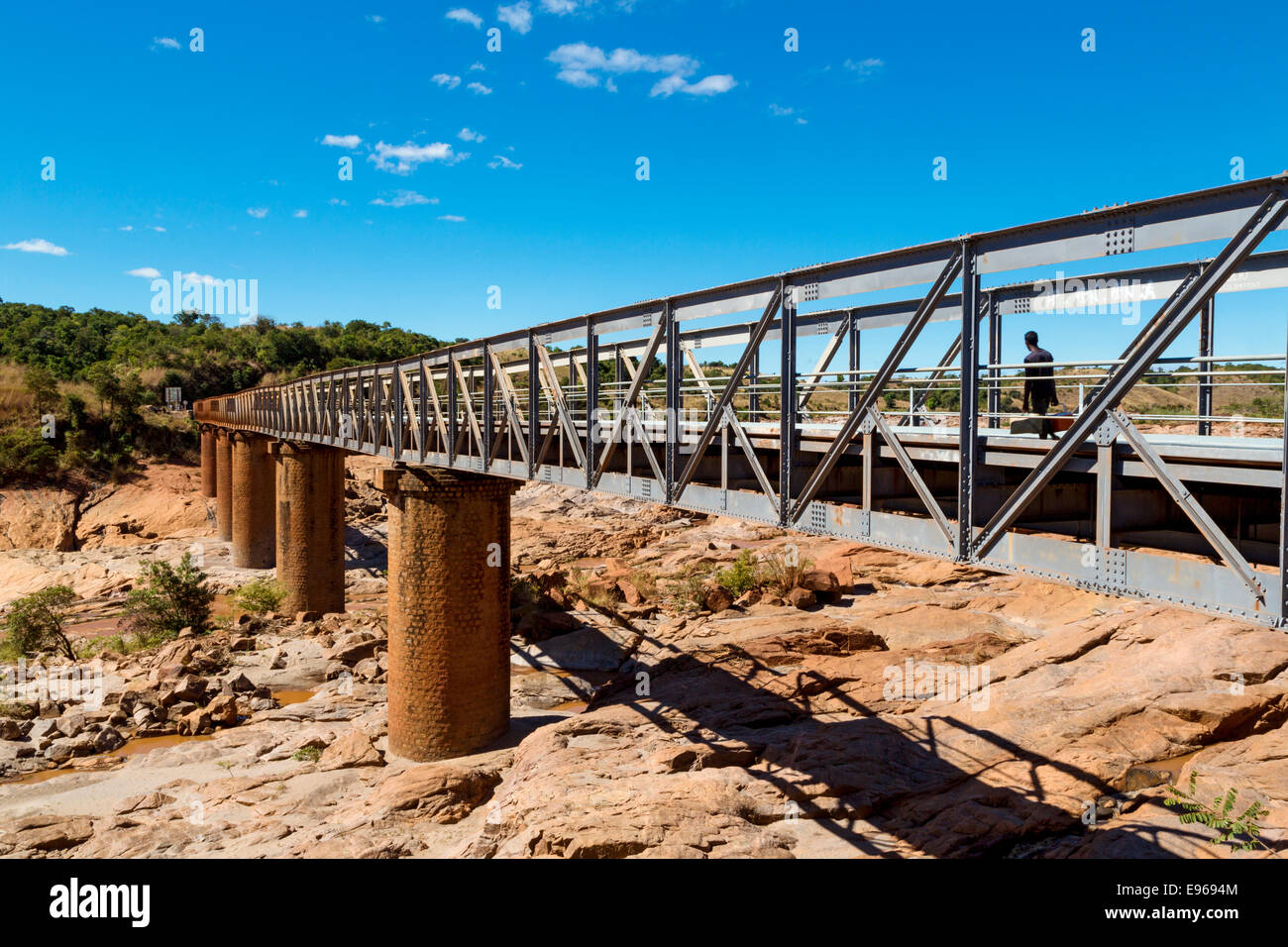The bridge across the river Betsiboka, Madagascar Stock Photo - Alamy