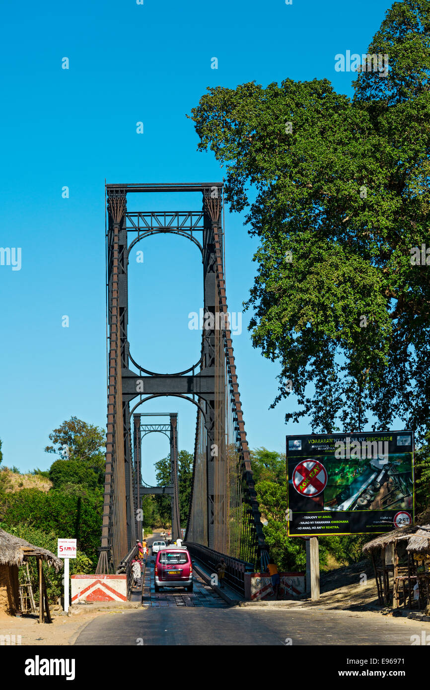 The bridge across the river Betsiboka, Madagascar Stock Photo - Alamy