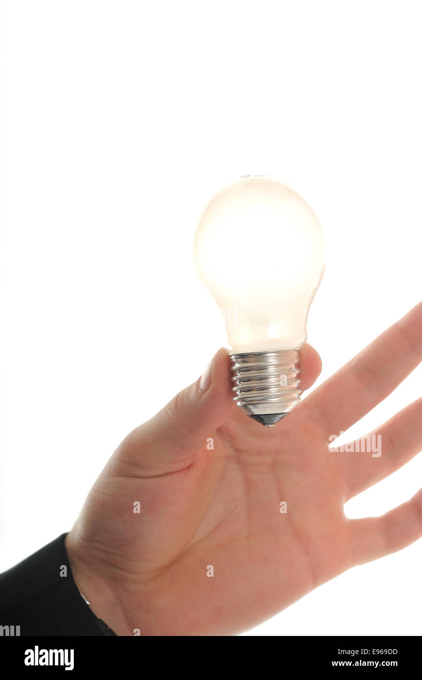 bulb business man Stock Photo - Alamy