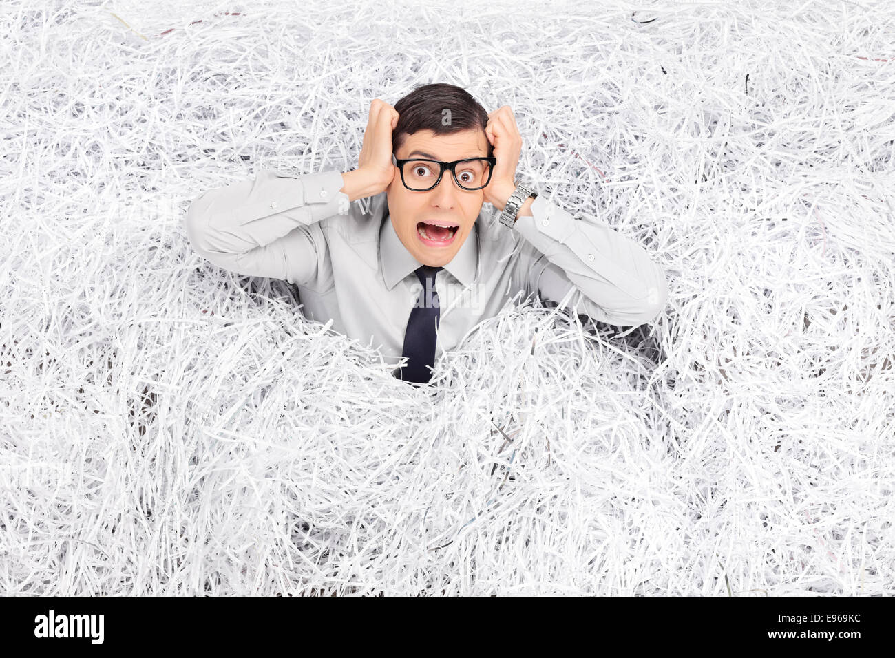 Man panicking hi-res stock photography and images - Alamy