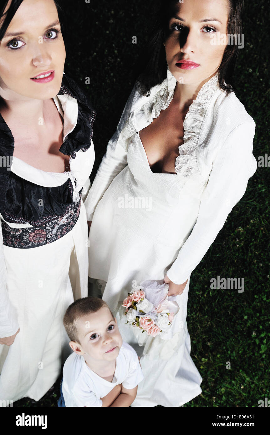 bride child flower Stock Photo - Alamy