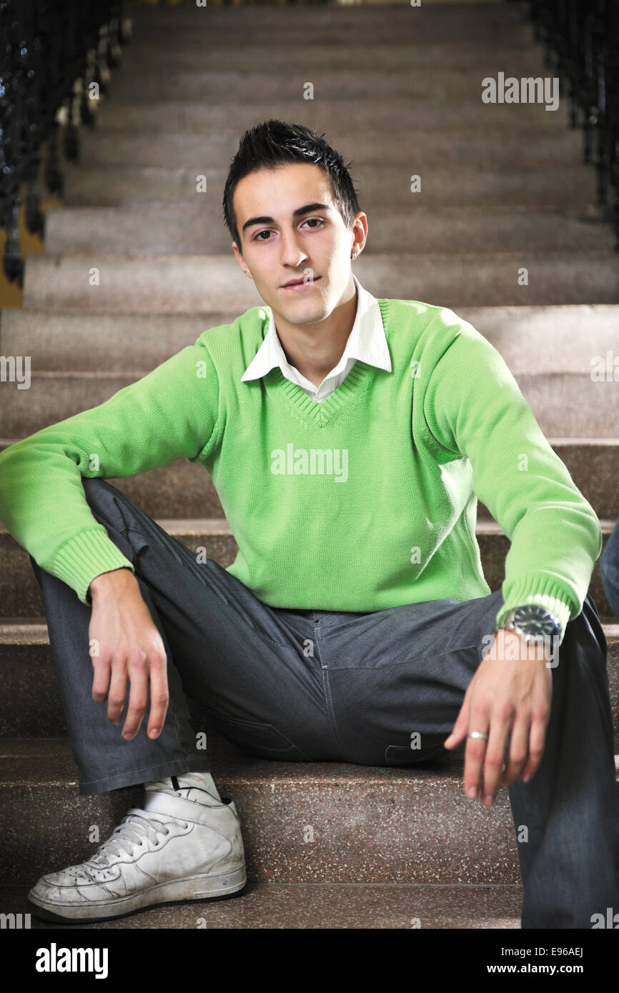 student male portrait at campus Stock Photo - Alamy