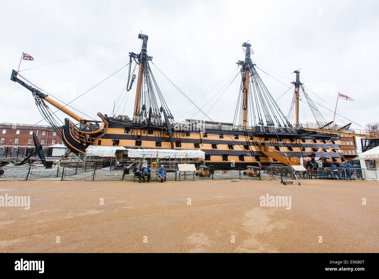 HMS Victory historic ship, Portsmouth Historic Dockyard, Portsmouth ...