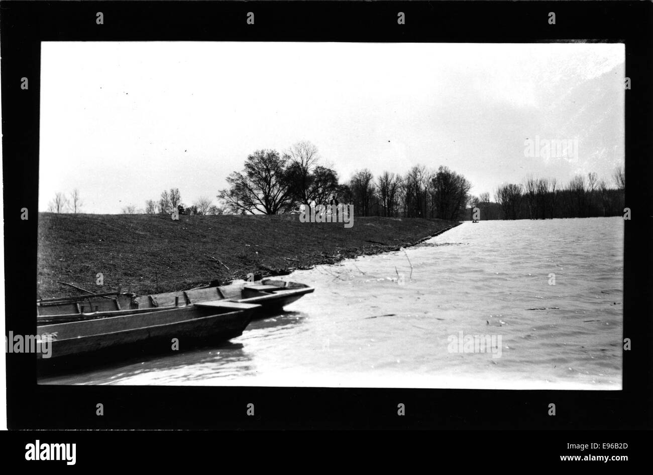 This image shows high water levels on the F P Levee, providing a visual ...