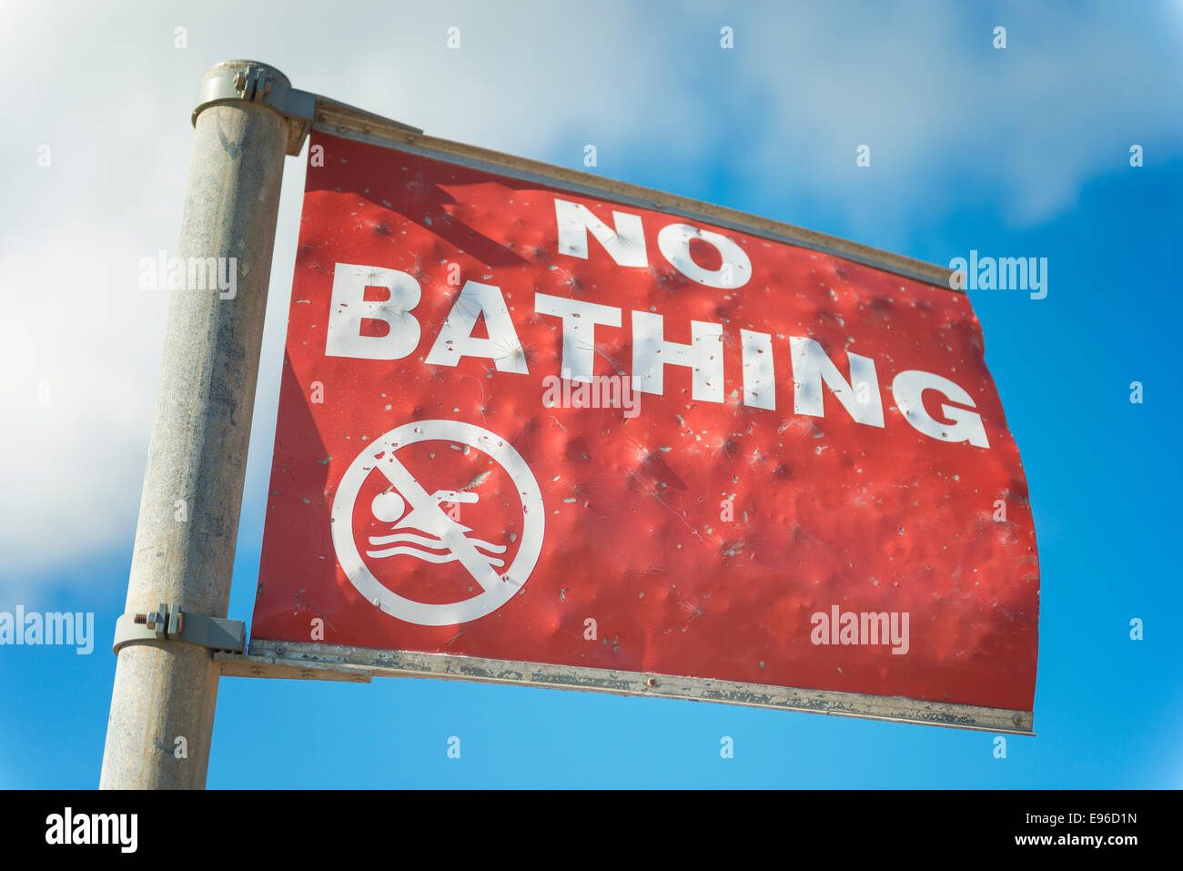 No Bathing Sign