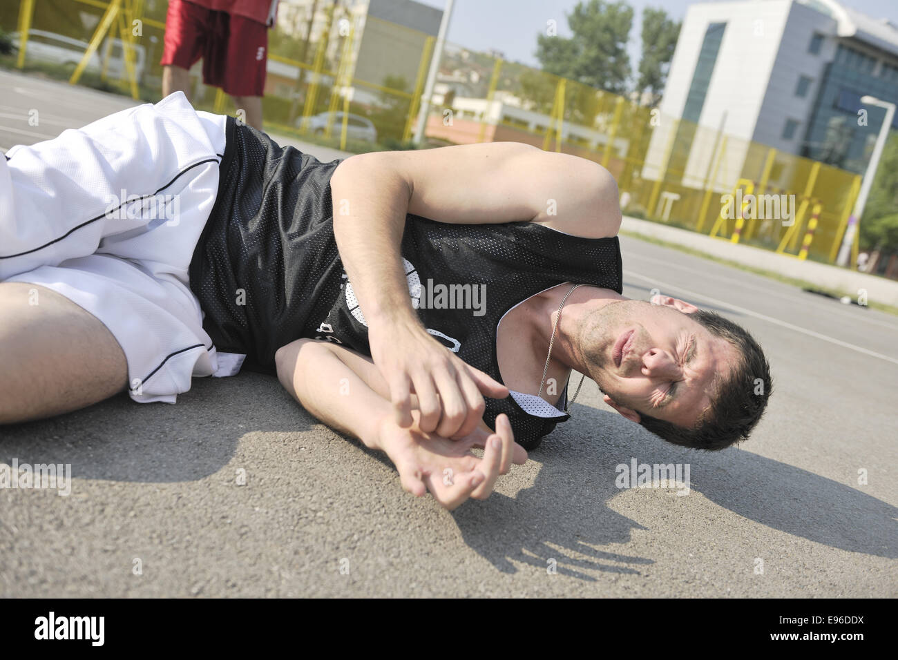 basketball sport trauma injury Stock Photo - Alamy