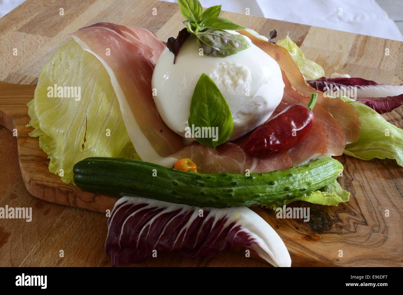 Prosciutto and Mozzarella Stock Photo - Alamy