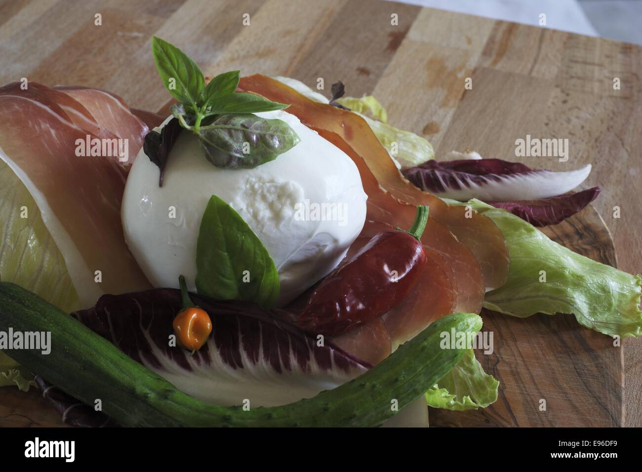 Prosciutto and Mozzarella Stock Photo - Alamy