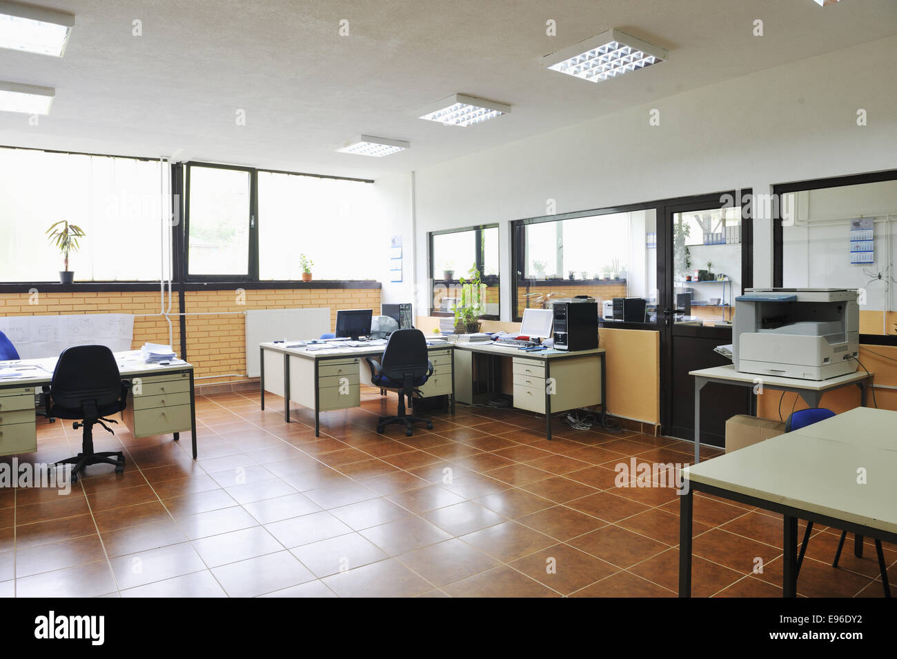 office with computers indoor Stock Photo - Alamy