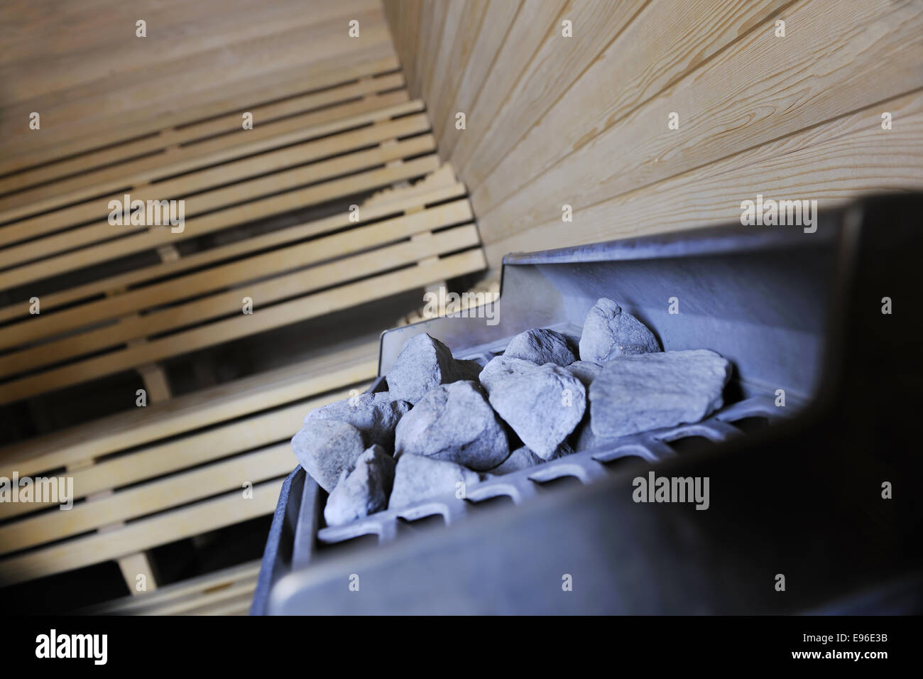 hot stones and splashing water in sauna Stock Photo - Alamy
