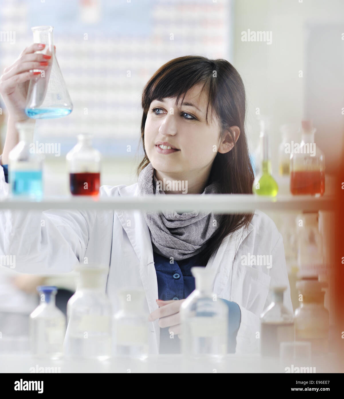 young woman in lab Stock Photo - Alamy
