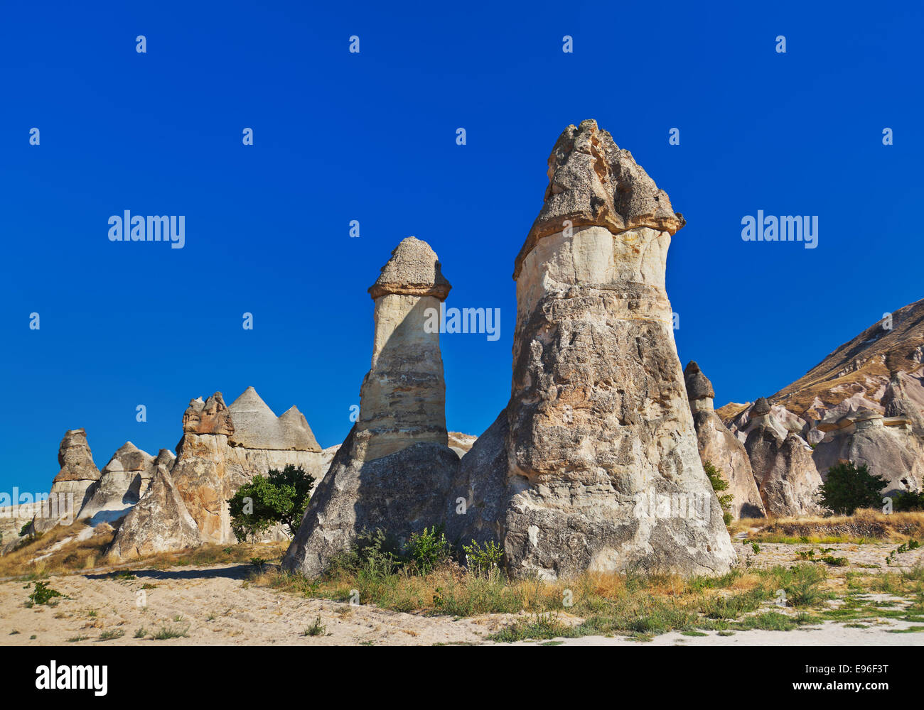 Fairy chimneys (rock formations) at Cappadocia Turkey Stock Photo - Alamy