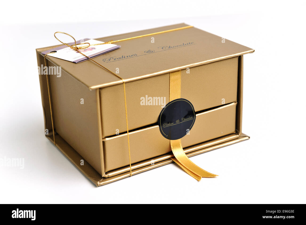 chocolate and praline box Stock Photo - Alamy