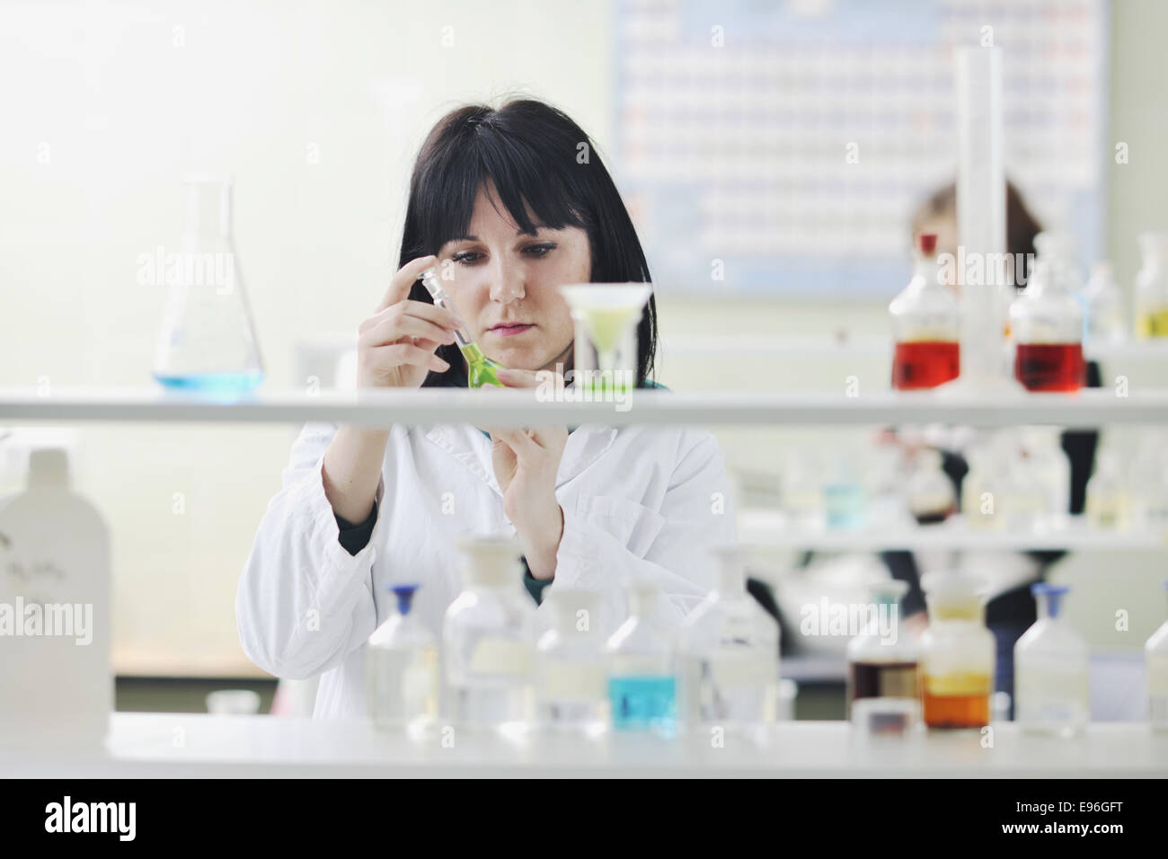 young woman in lab Stock Photo - Alamy