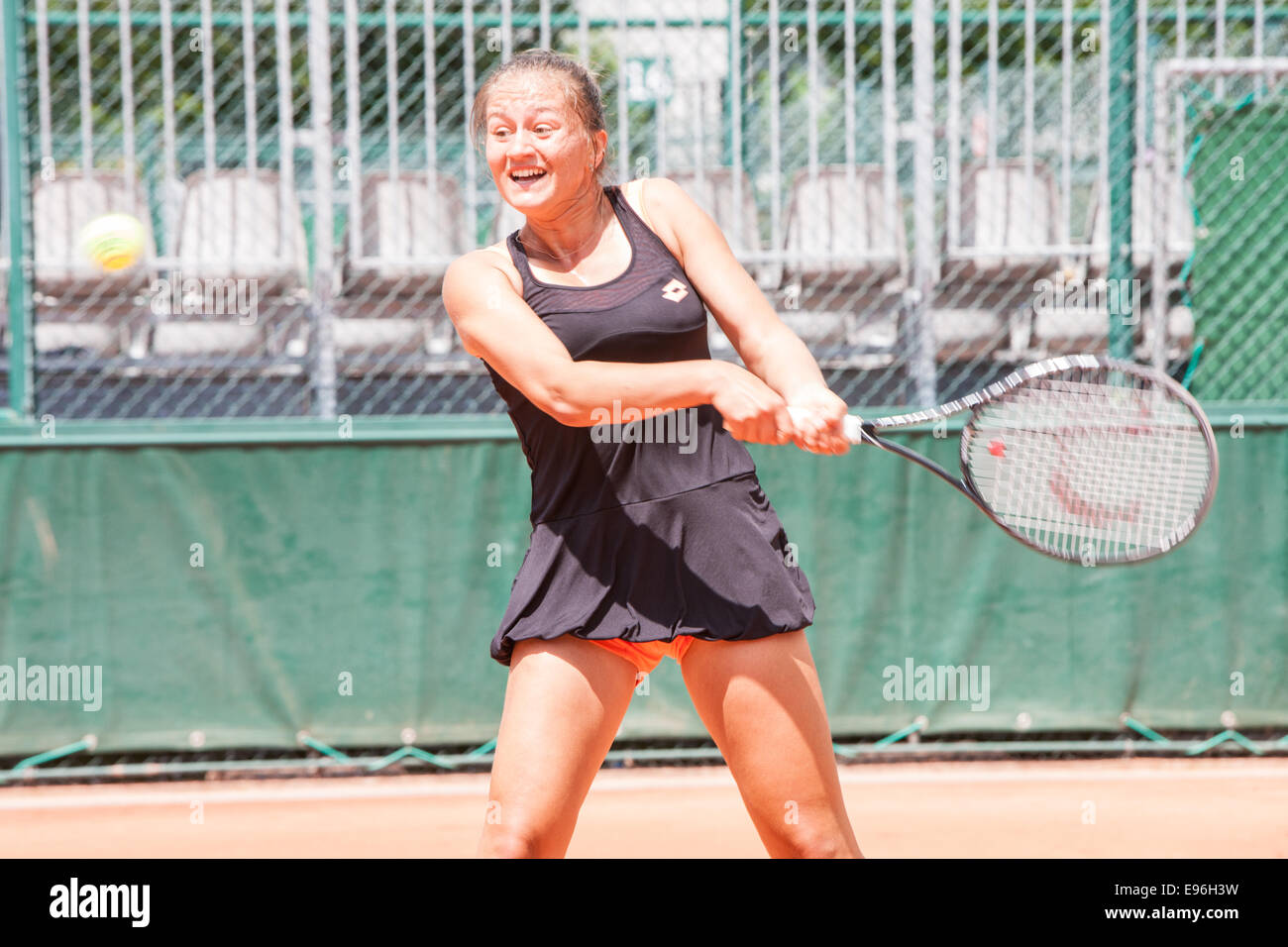 Junior girls tournament on outside court at roland garros hi-res stock ...