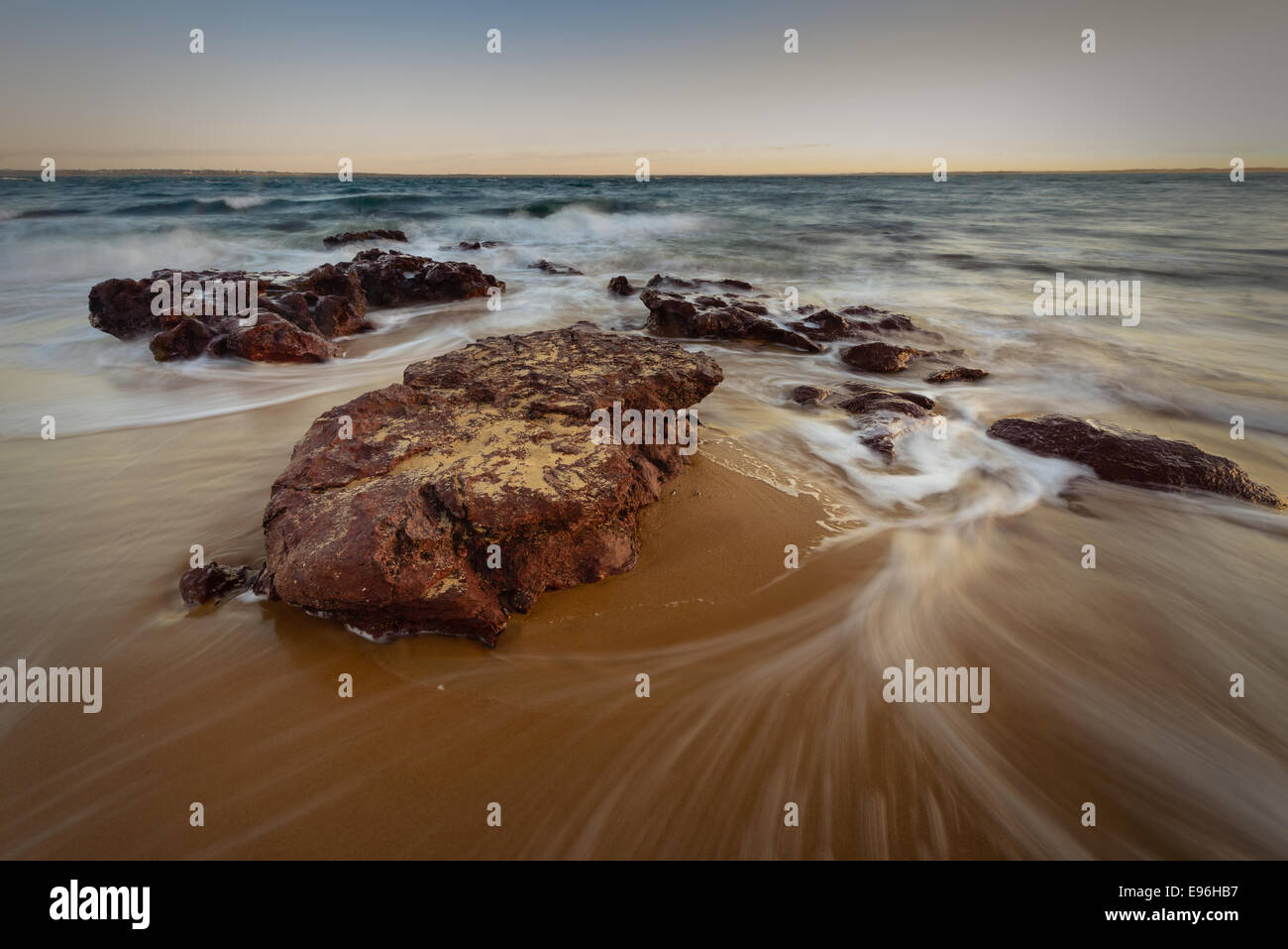 Red Rocks Beach, Phillip Island at dawn Stock Photo - Alamy