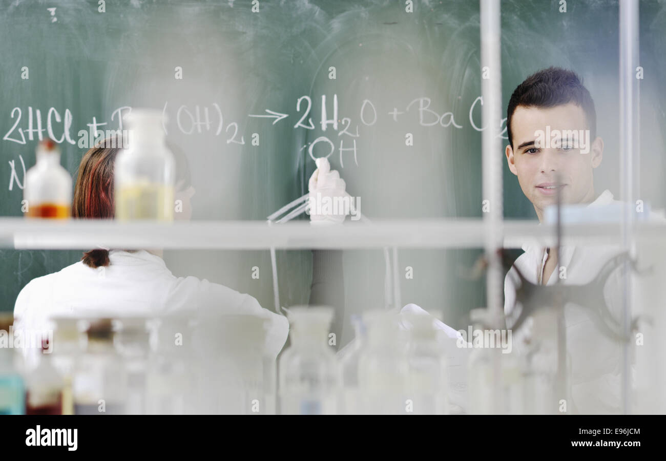 students couple in lab Stock Photo - Alamy