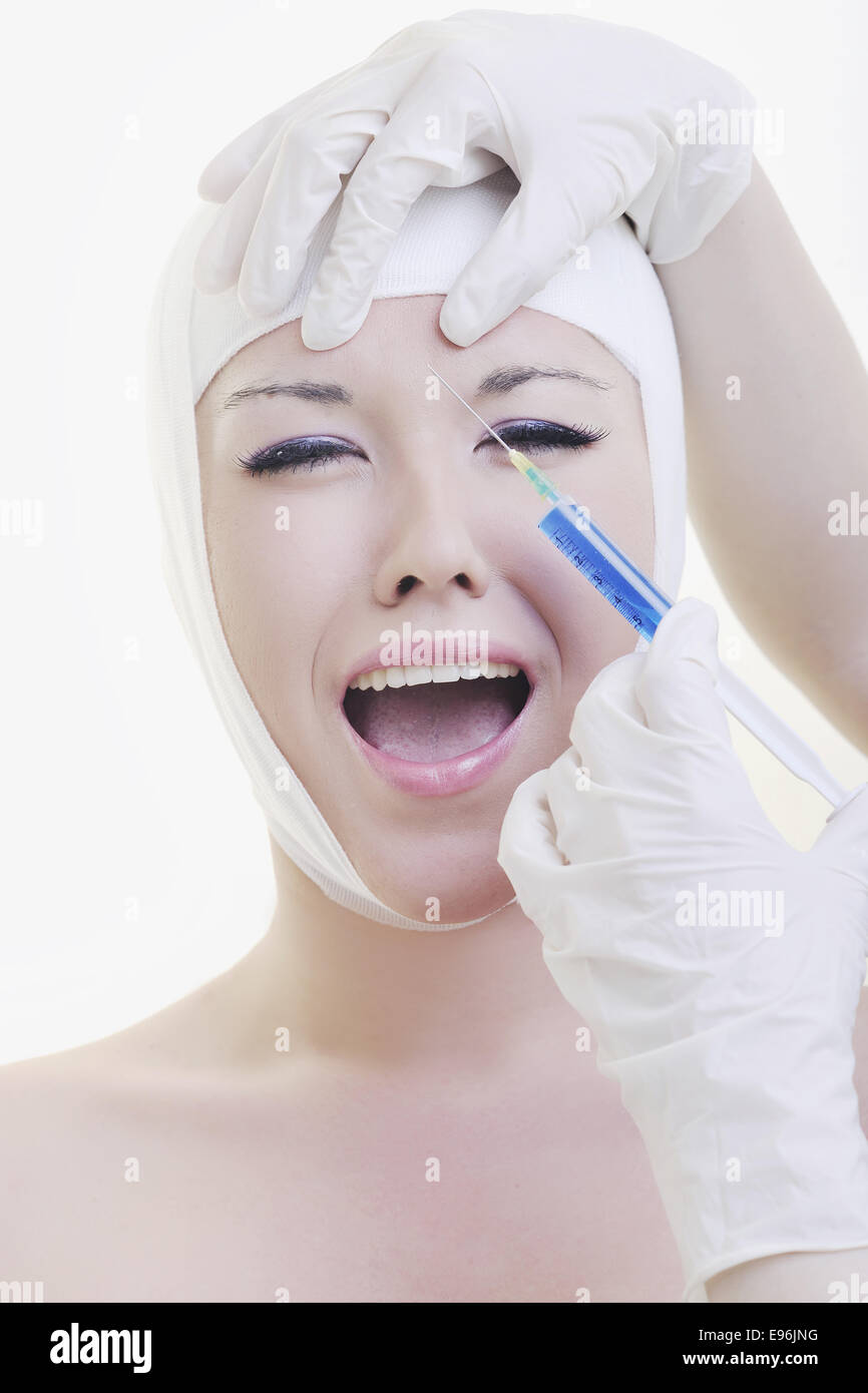 botox face surgery Stock Photo - Alamy