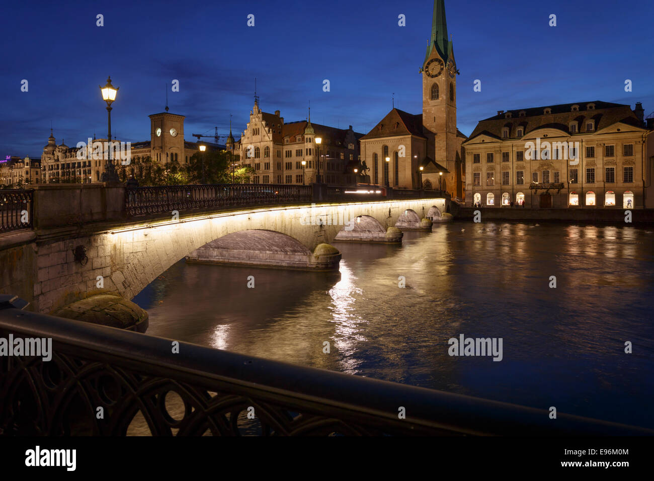 Zurich night view hi-res stock photography and images - Alamy