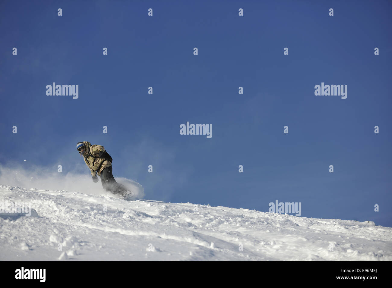 freestyle snowboarder jump and ride Stock Photo - Alamy