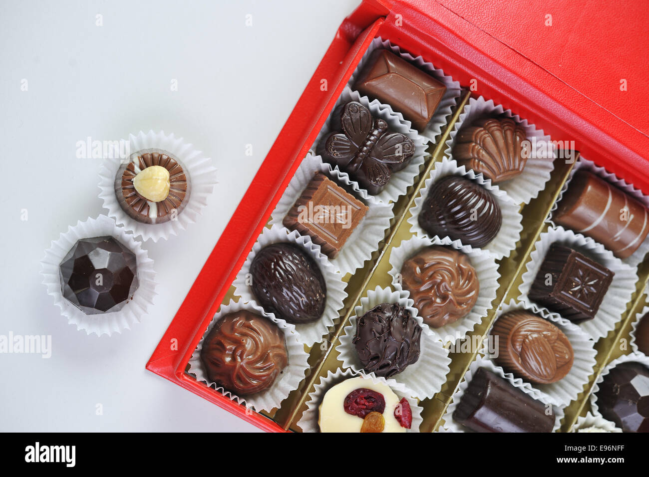 chocolate and praline Stock Photo - Alamy