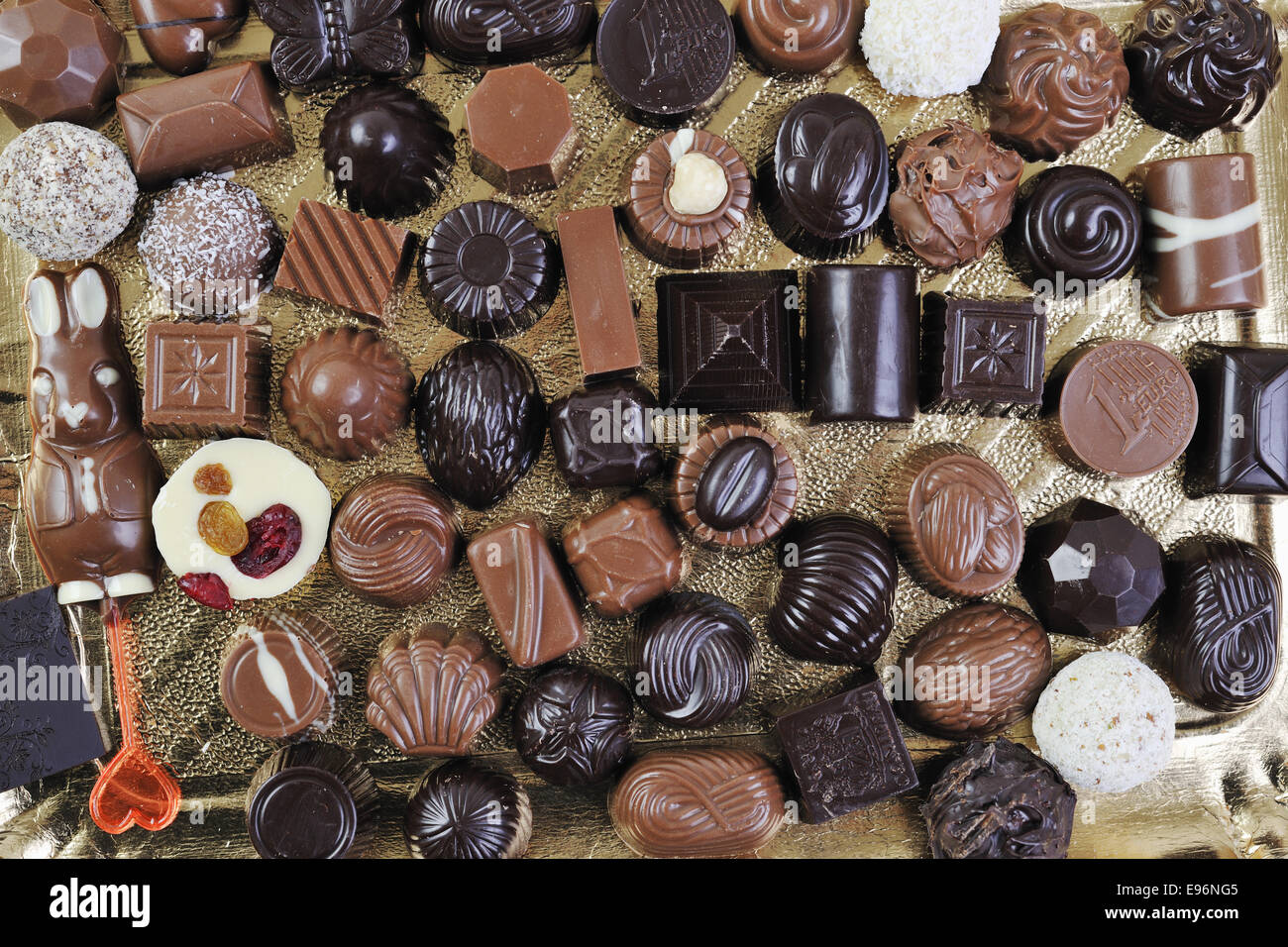 chocolate and praline Stock Photo - Alamy