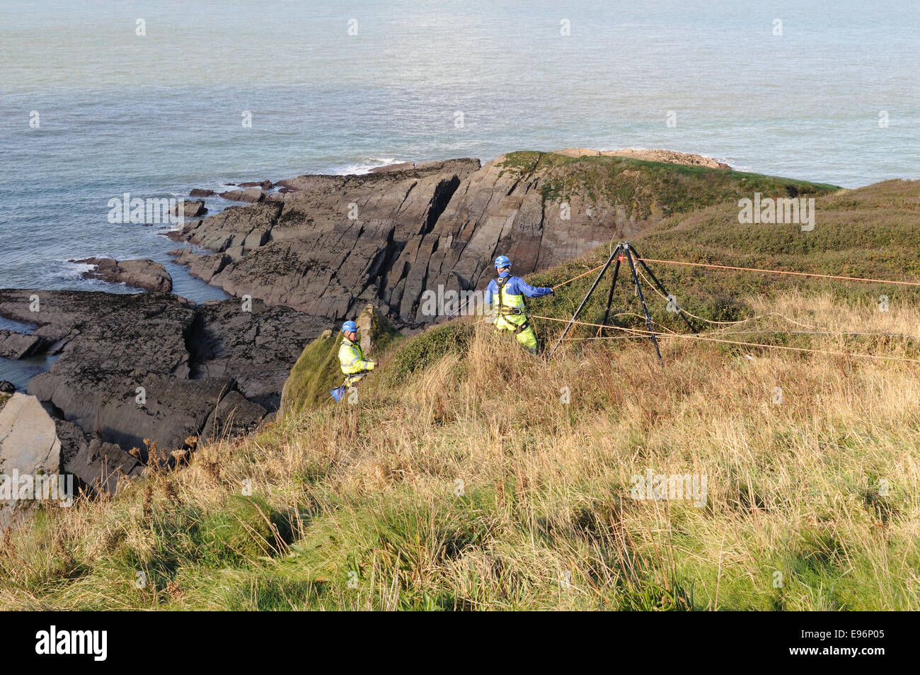 Practicing a cliff rescue hi-res stock photography and images - Alamy