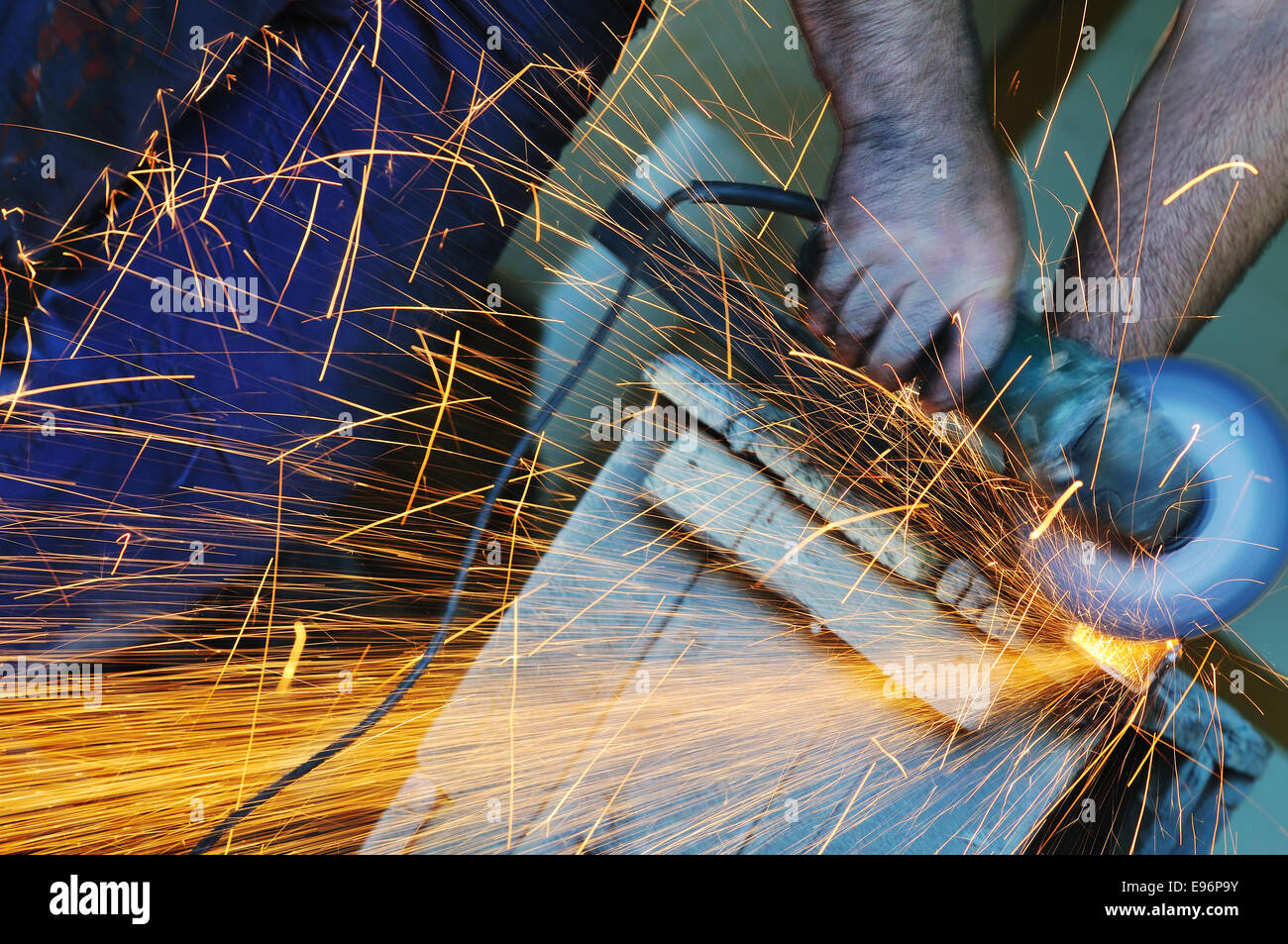 industry worker sparks Stock Photo - Alamy