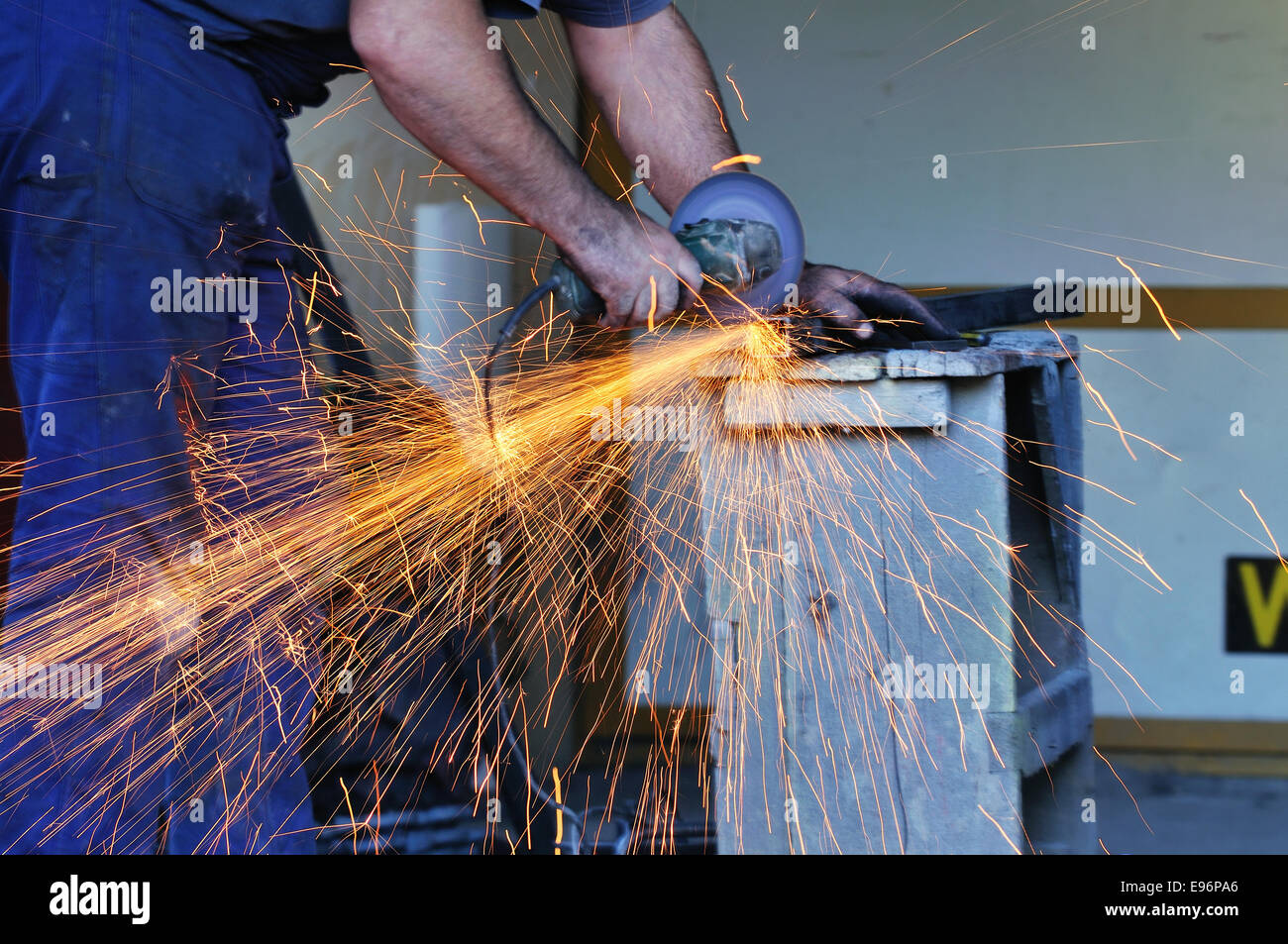 industry worker sparks Stock Photo - Alamy