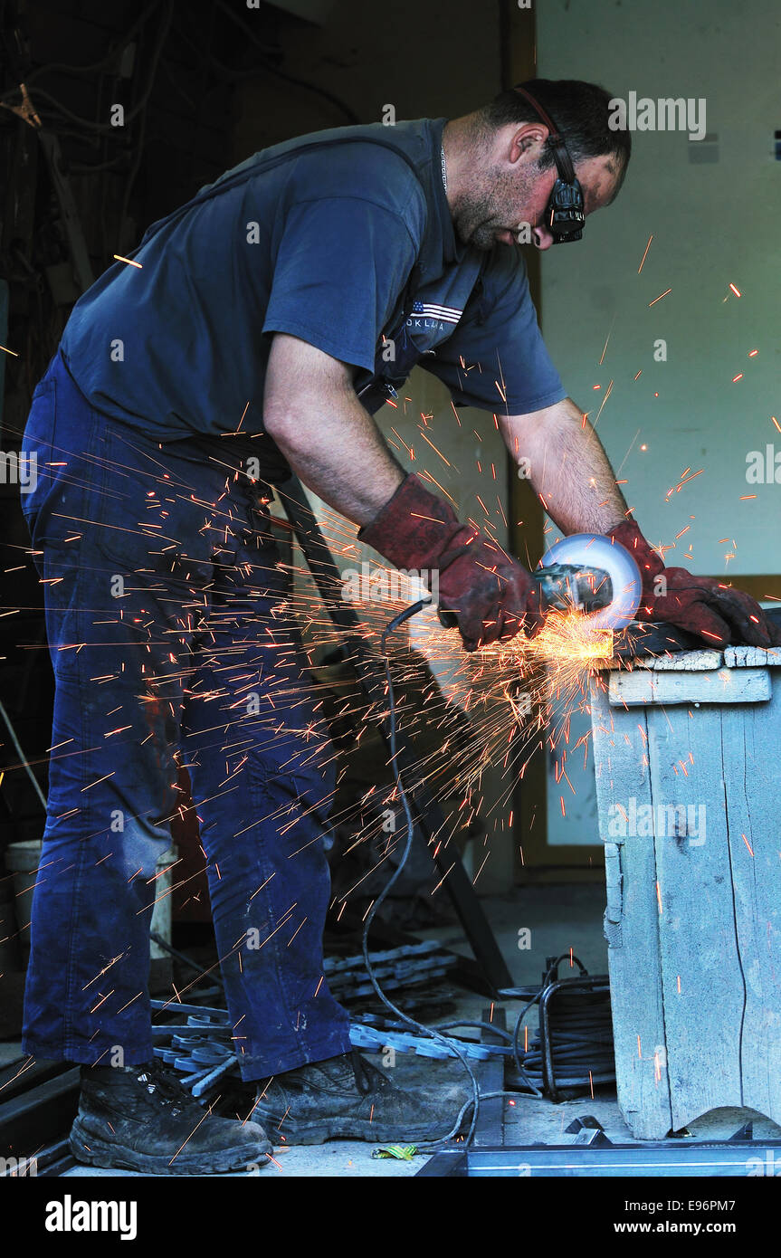 industry worker sparks Stock Photo - Alamy