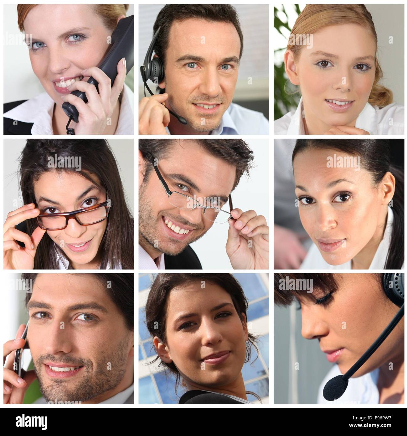 Portrait of young workers Stock Photo - Alamy