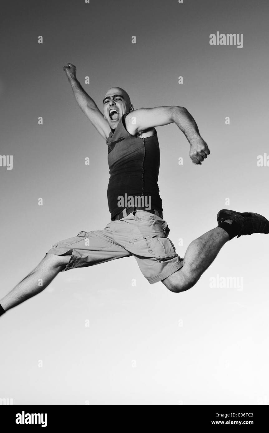 man jump outdoor sunset Stock Photo - Alamy