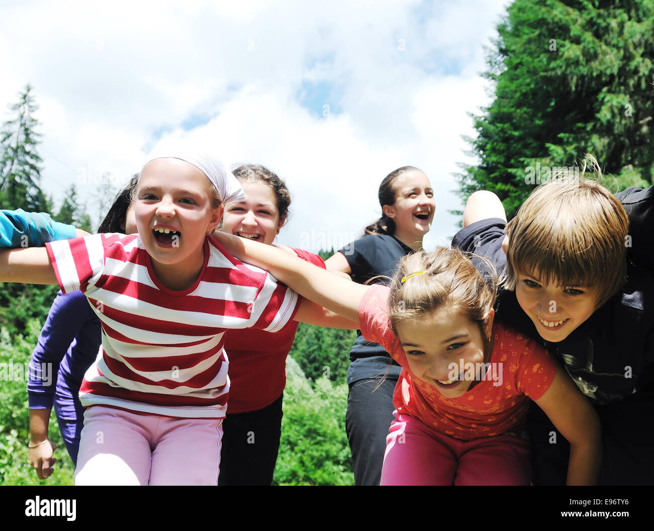 child group outdoor Stock Photo - Alamy
