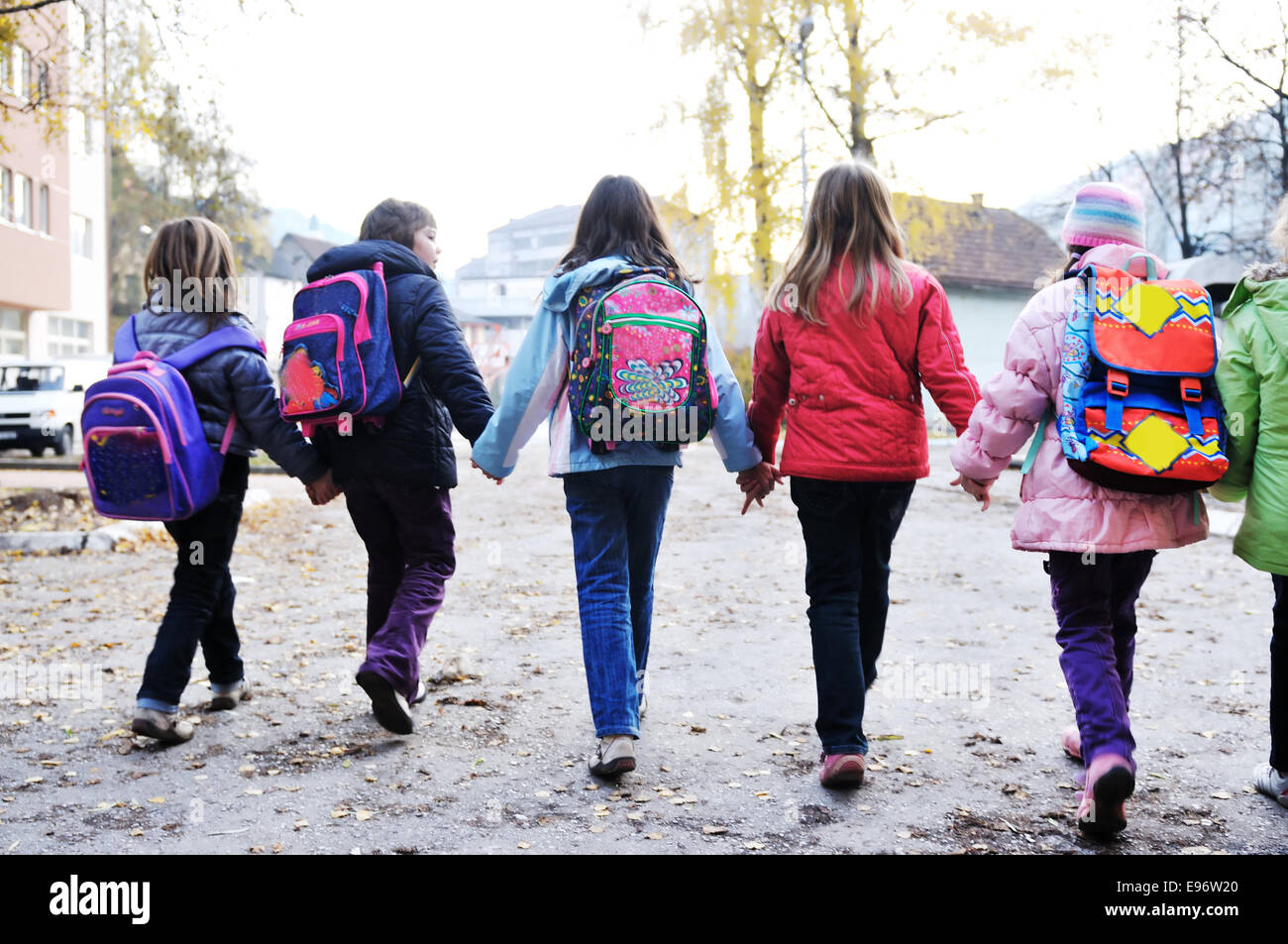 school girls running away Stock Photo - Alamy
