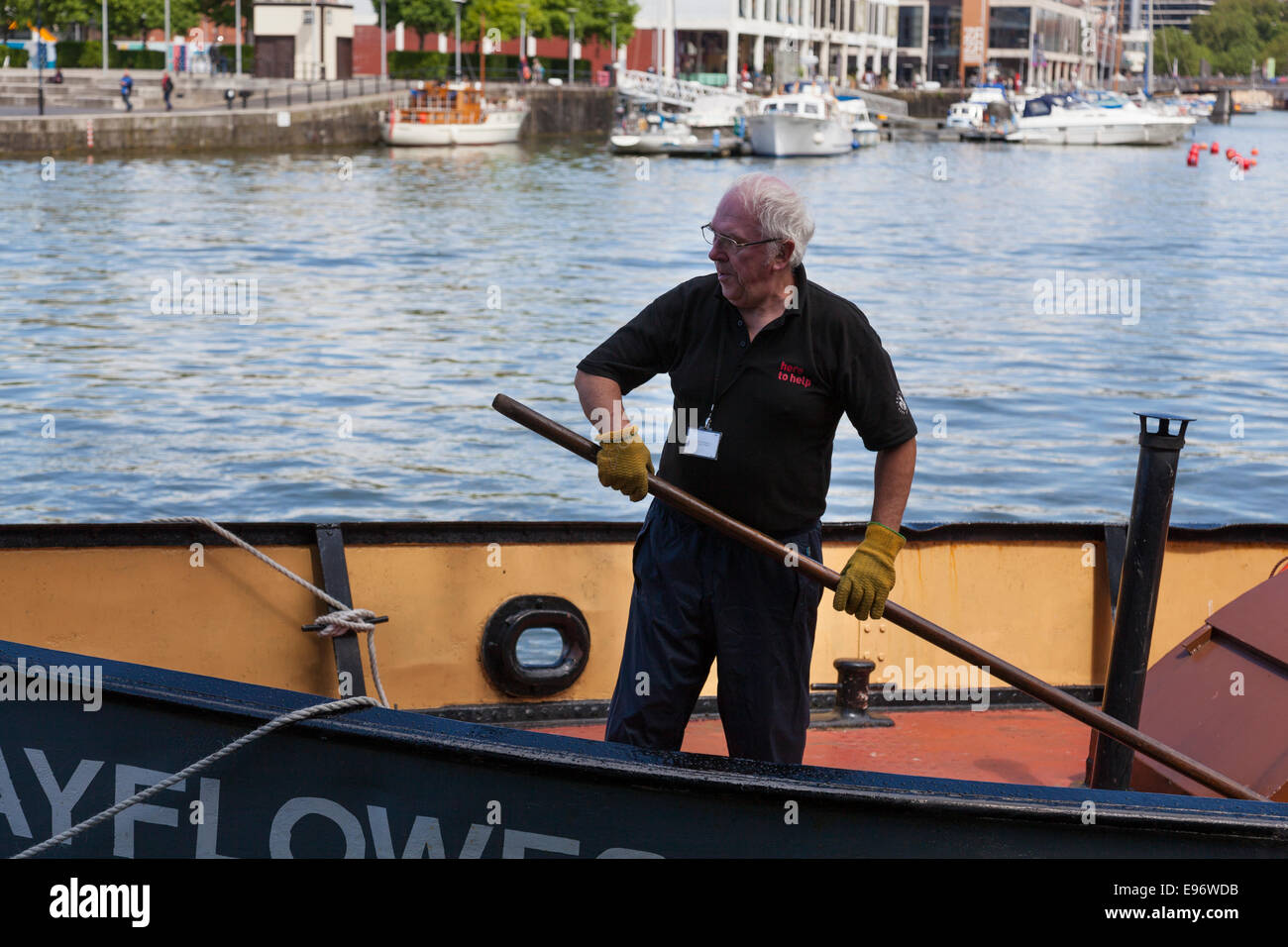 Built in 1861, the 'Mayflower' is the world's oldest steam tug, seen ...