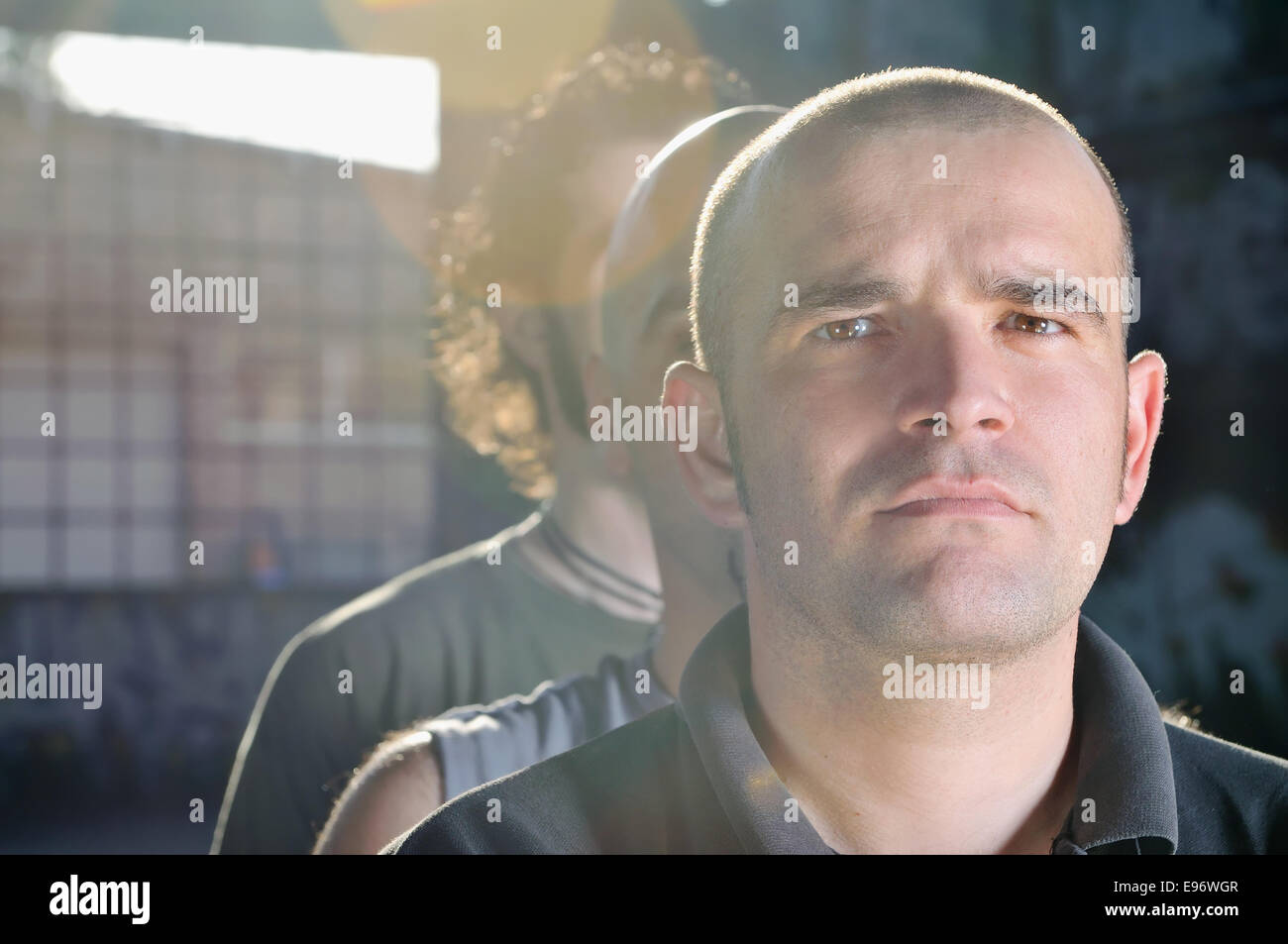 three man group Stock Photo - Alamy