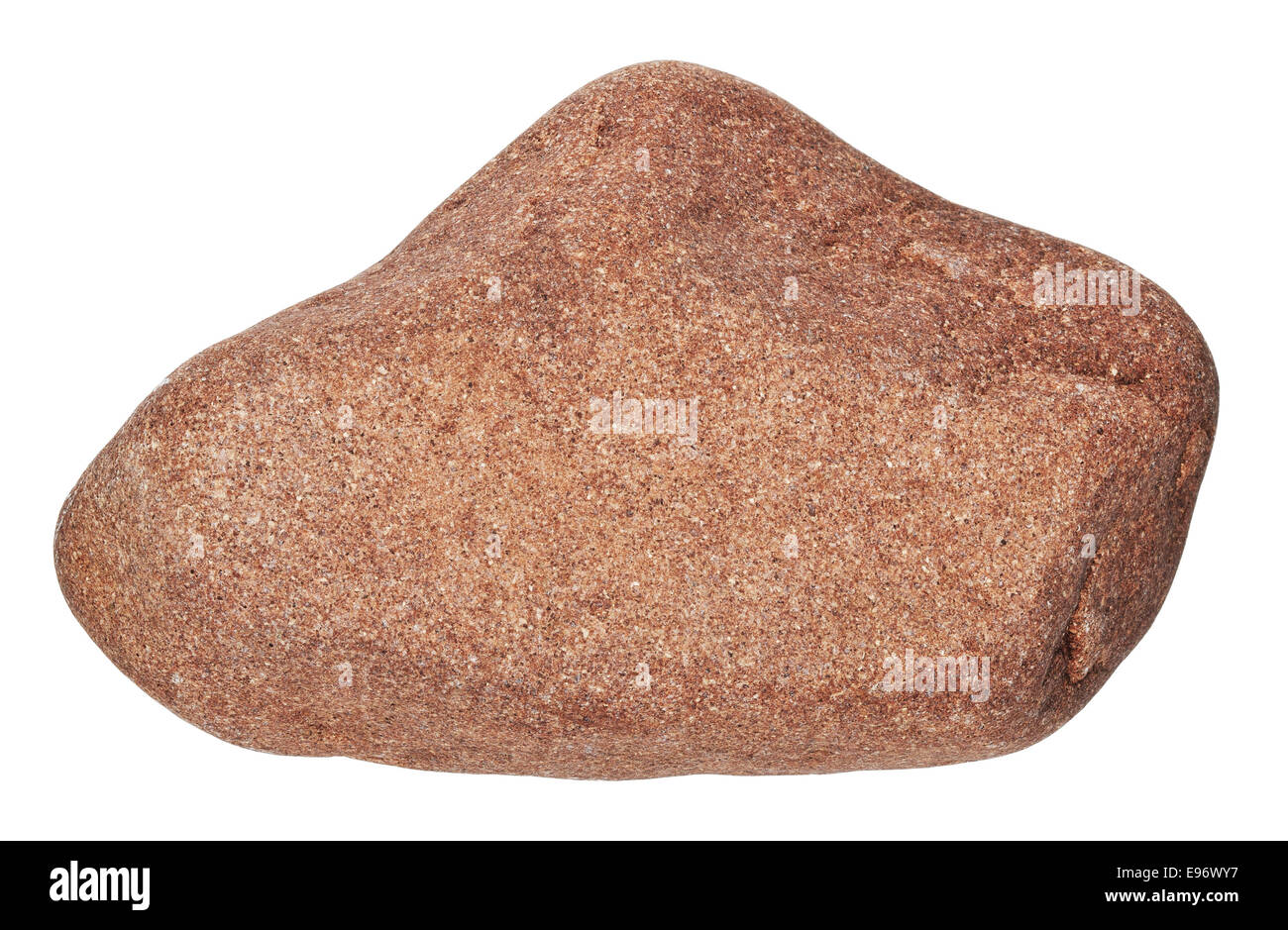 brown stone is isolated on a white background Stock Photo - Alamy