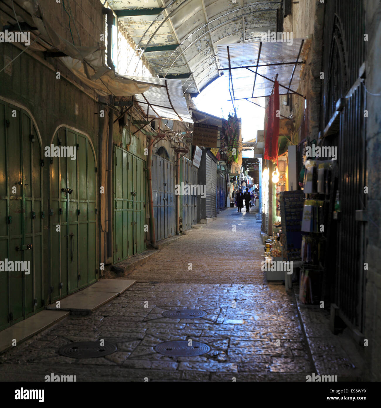 Narrow Dark Streets of Old City, Jerusalem, Israel Stock Photo - Alamy