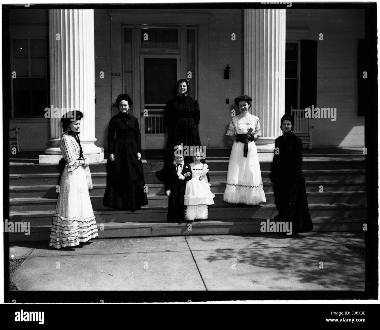 This photograph shows a group gathered at Magnolia Manor in Brookhaven ...