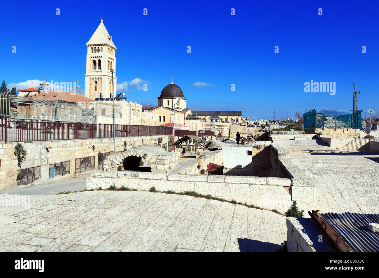Roof Excursion in Old City, Jerusalem, Israel Stock Photo - Alamy