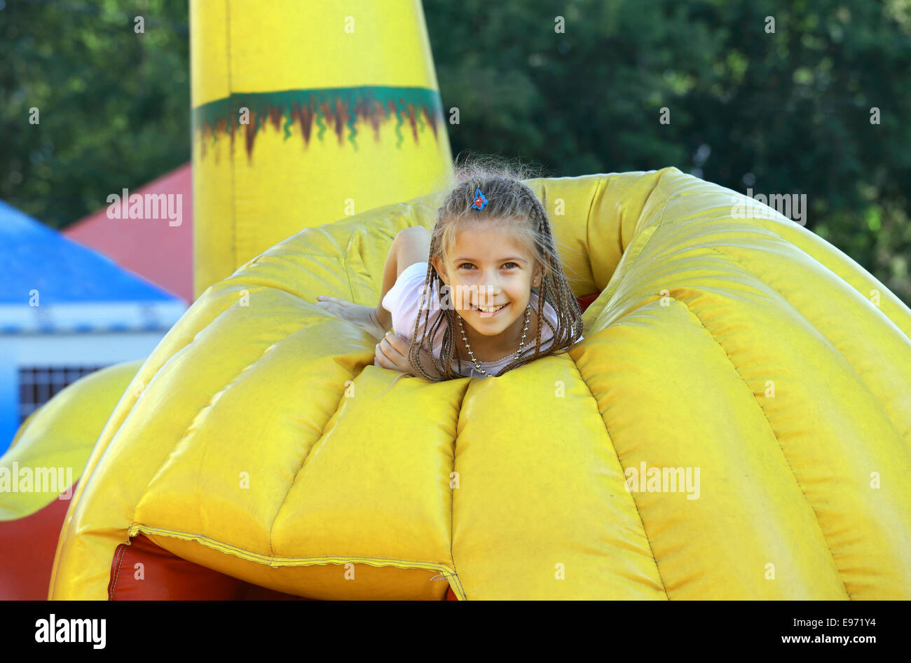 Funky fun in a summer park Stock Photo - Alamy