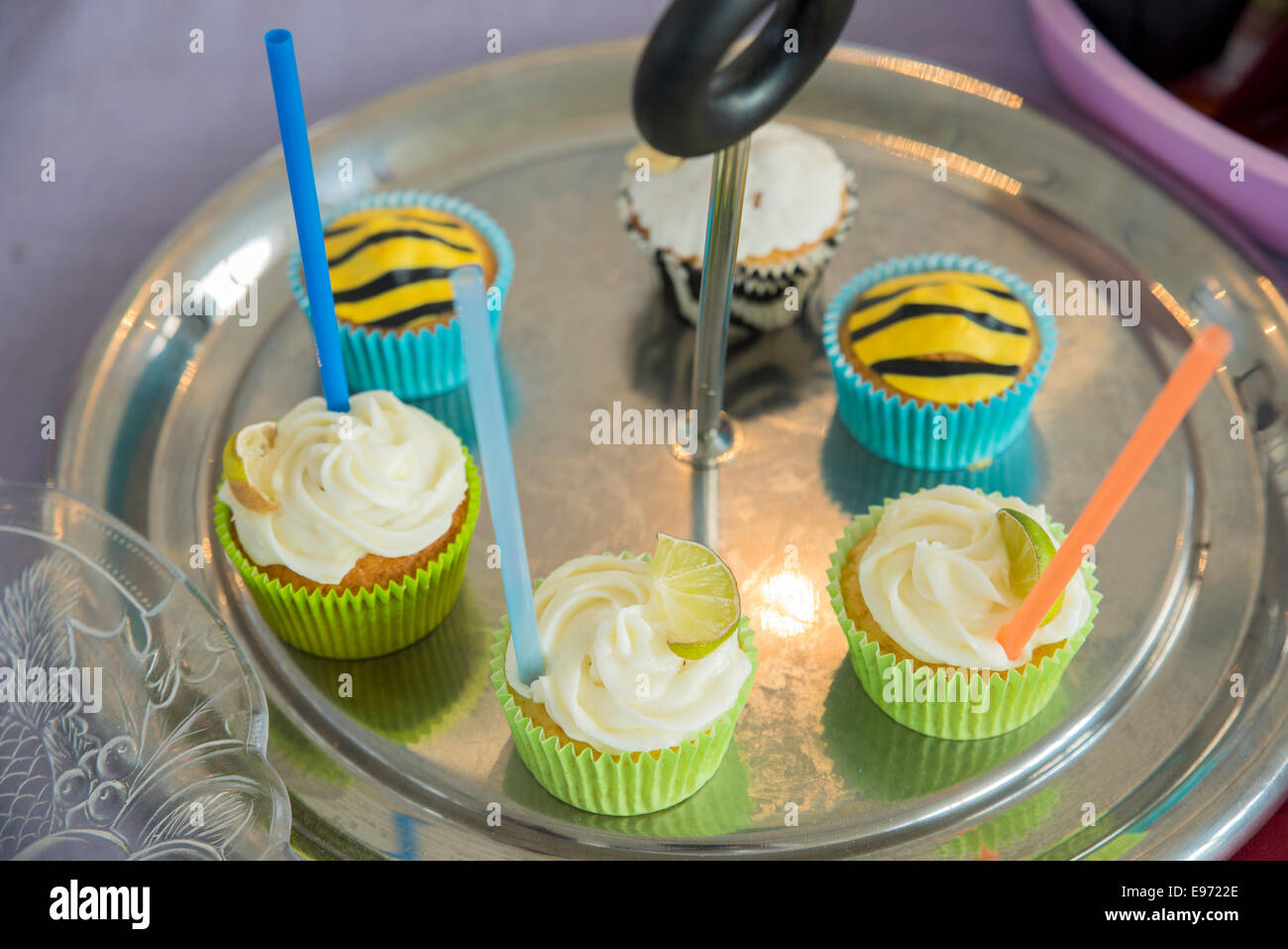 cupcake variety of different flavors and colors Stock Photo - Alamy