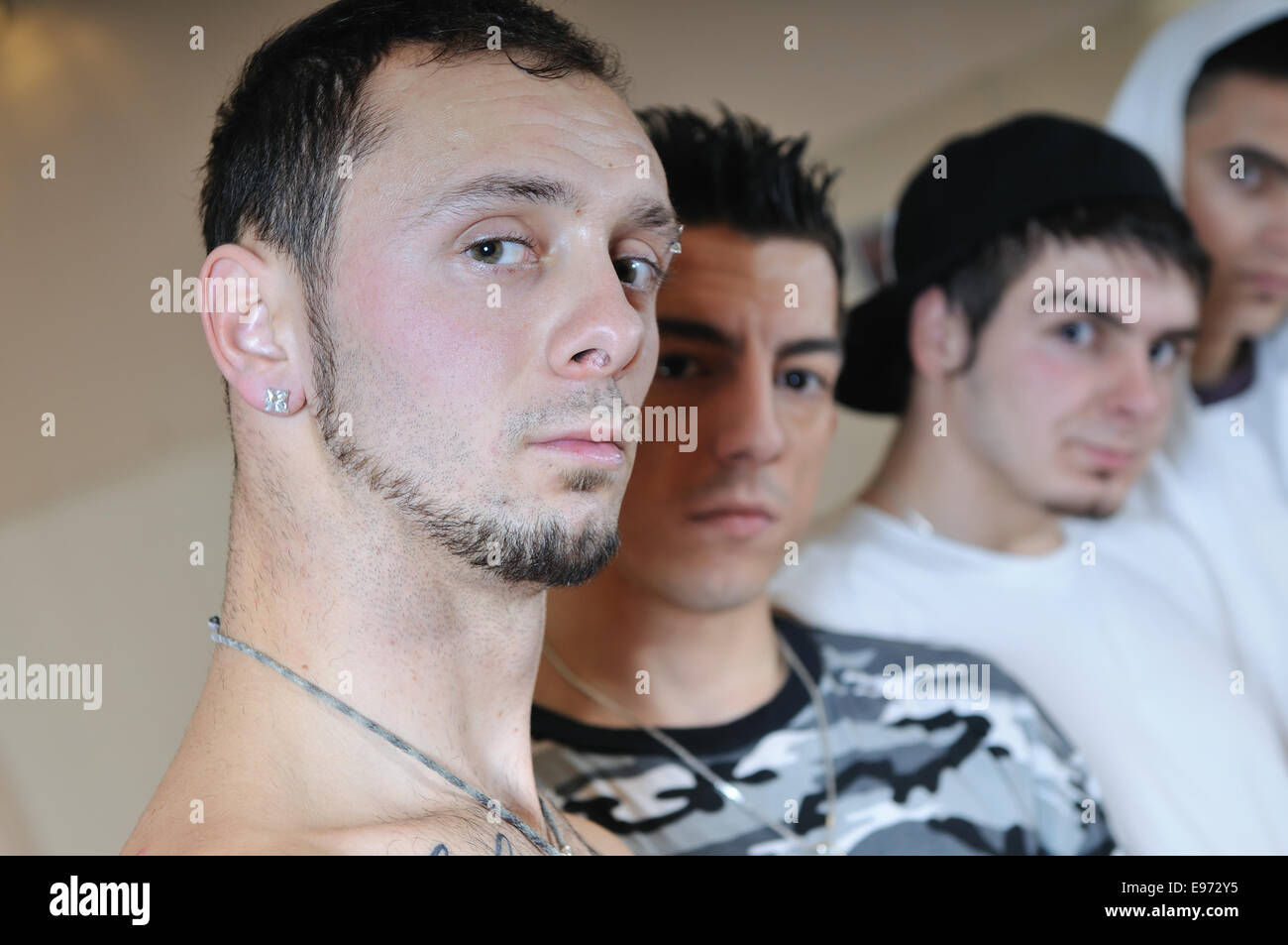 Teen gang band hi-res stock photography and images - Alamy