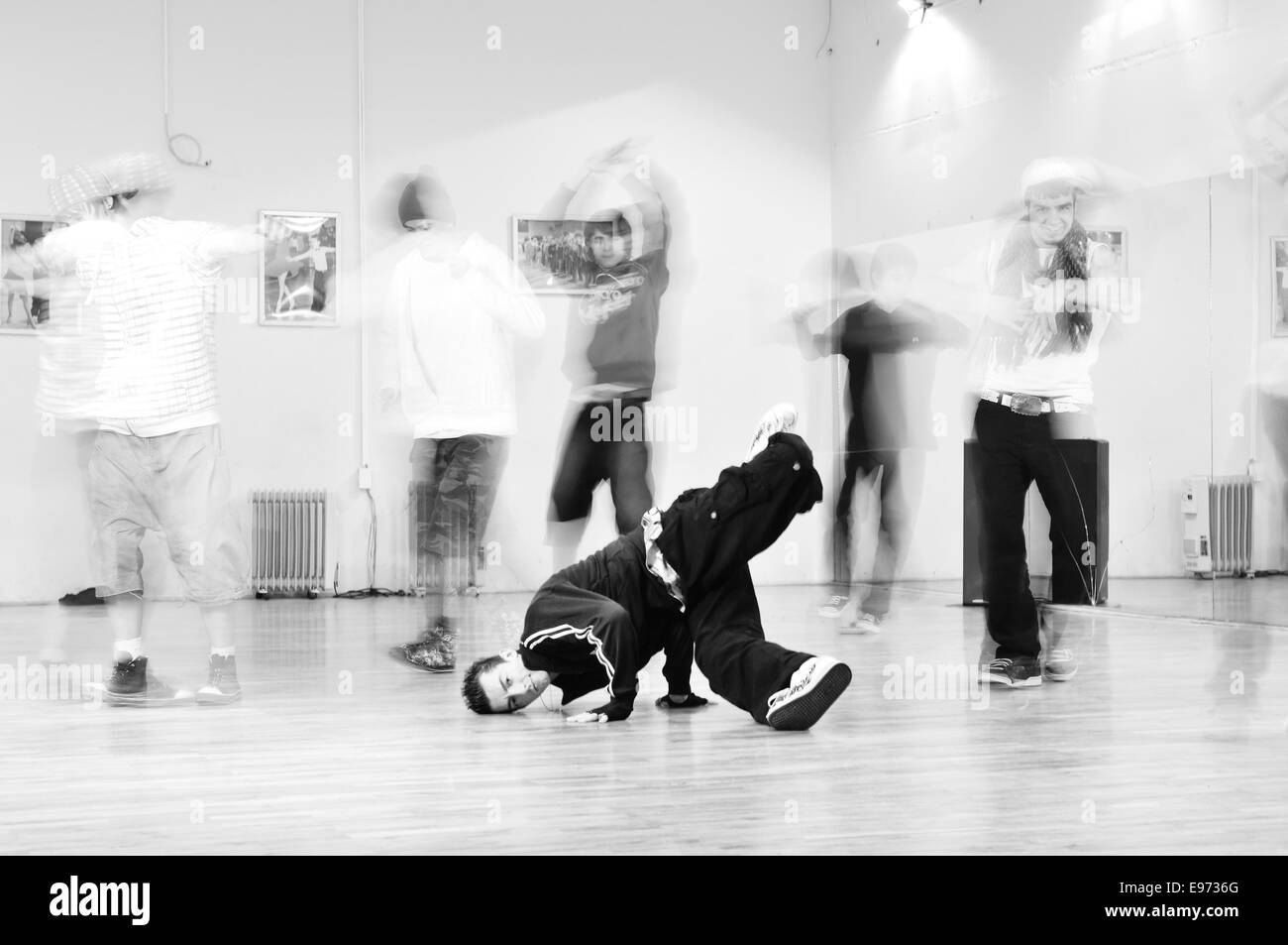 Boy band dance group Black and White Stock Photos & Images - Alamy