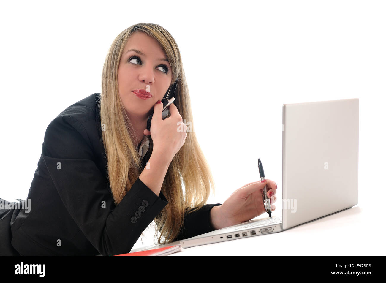 girl work on laptop Stock Photo - Alamy